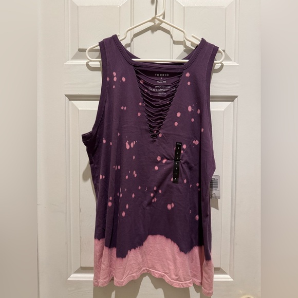 torrid | Tops | Torrid Tie Dye Purple Slasher Tank Size Torrid | Poshmark